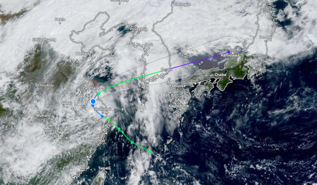 El tifón 14 hace un giro sobre China y viene hacia Japón este fin de ...